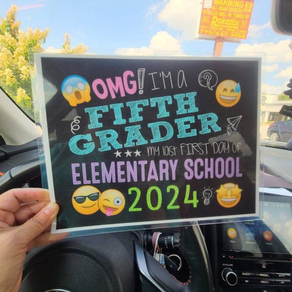 First Day of College Sign - 1st Day of College Freshman Year 2024-2025 ...