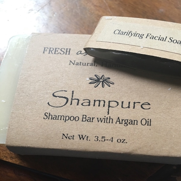 Shampure Shampoo Bar With Argan Oil, Natural Handmade Soap, Cold ...