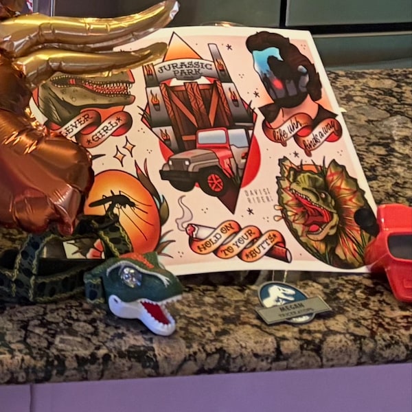 Horror Tattoo Flash Art Print - Etsy