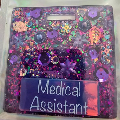 Custom Badge Buddy for Nurse Gifts, Teacher Glitter Badge, Custom Name ...