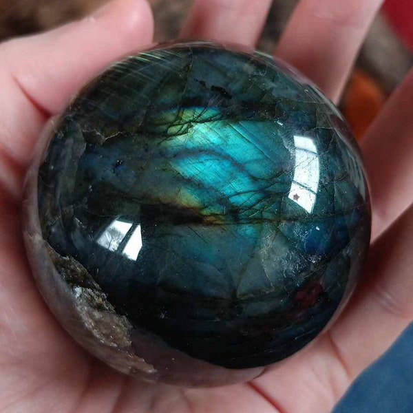 Natural Labradorite Sphere Labradorite Gemstone Ball Crystal Sphere ...