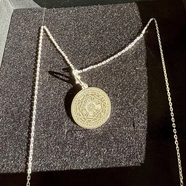 Sterling Silver Seven Archangels Necklace • Protective Amulet • Seal of ...