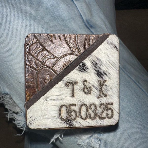 Branding Cowhide Framed Sign | Floral & Rope Cowhide Sign | Western ...