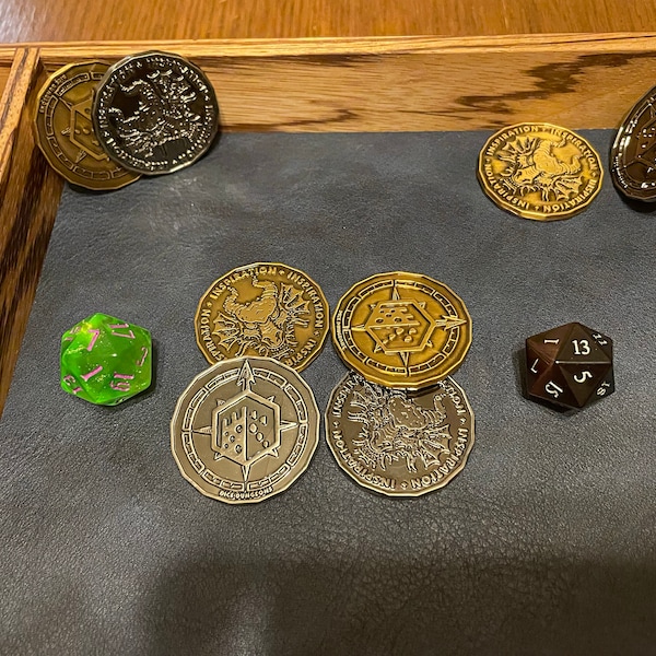 Inspiration Coin Tokens (antique Gold) for D&D, Dungeons and Dragons ...