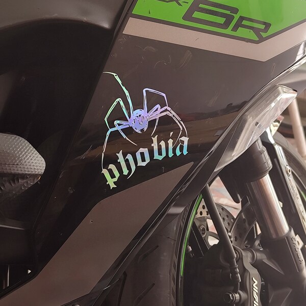 Spider Phobia Scary Oil Slick Sticker - Insect Decal - Japan Car ...