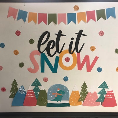 Winter Snow Globe Bulletin Board or Door Decor, Easy Seasonal Classroom ...