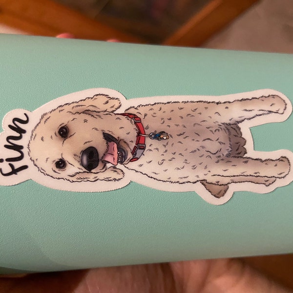 Custom Pet Line Art Sticker, Waterproof Pet Sticker,pet Stickers ...