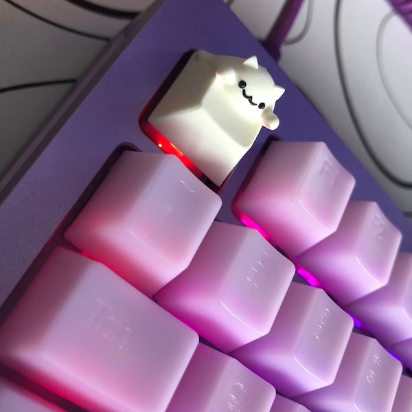 Catty Keycap (bongo Cat Meme Inspired) - Bongo Cat Keycap - Artisan ...