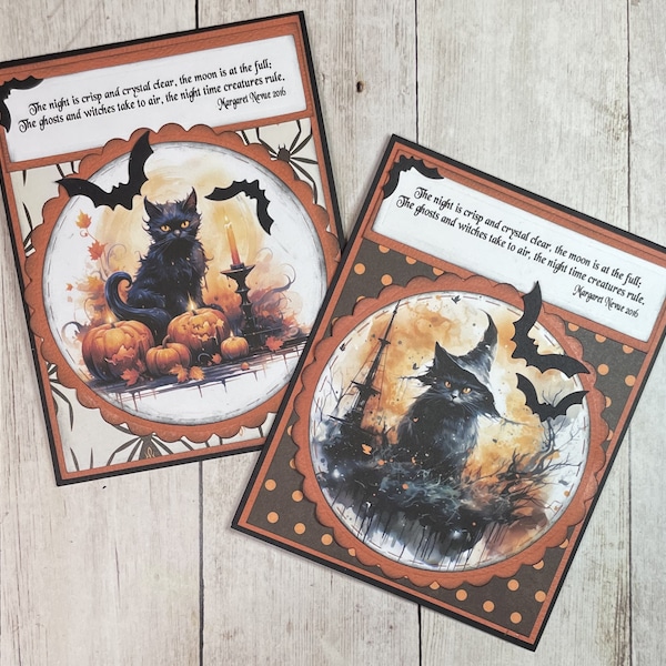 Halloween Black Cat Cliparts, PNG Format, Digital Download, Printable ...