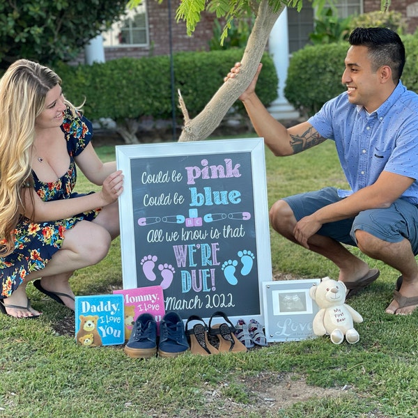 PRINTABLE Could Be Pink Could Be Blue All We Know is That We're Due ...