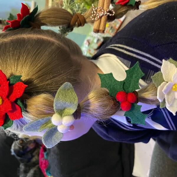 Christmas Mistletoe Hair Clip, Christmas Girl Gift, Novelty Hair Clip ...