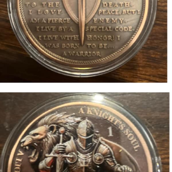Lion of Judah Knight Chip Christian Religious Coin the Chivalry Coin ...