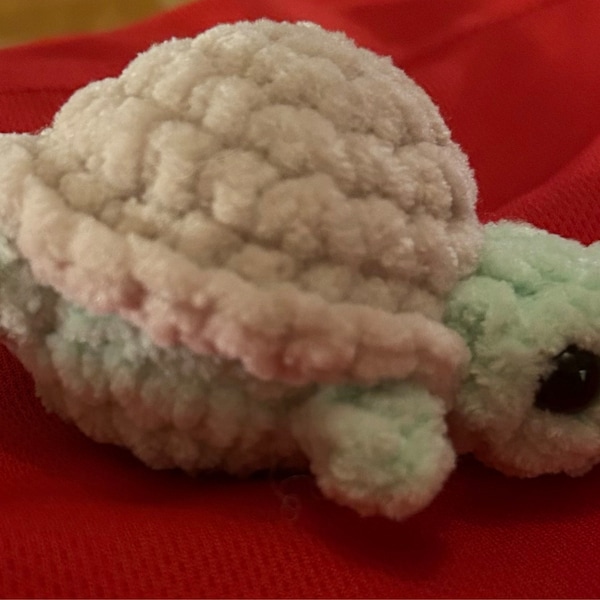Mini Fluffy Crochet Turtle Amigurumi Plush Teddy - Etsy