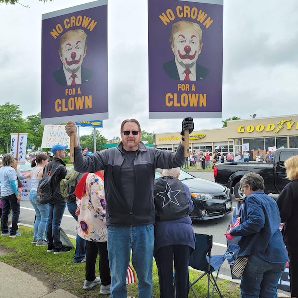 Print Your Own Protest Sign - No Crown for a Clown, No Kings, Pro ...