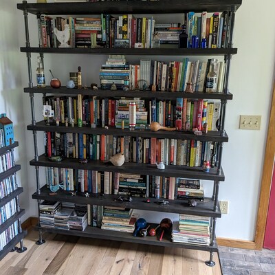 Industrial Vintage Style High Bar Table With Drink Rail Solid - Etsy