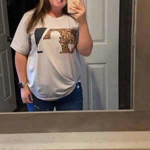 SPORTS BLEACHED TSHIRT / Baseball Leopard Tee/ Leopard | Etsy
