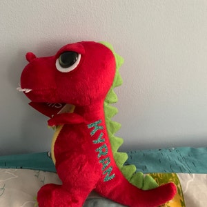 Personalised T-rex Dinosaur Soft Toy - Etsy