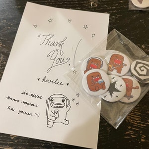 Domo Pins 4 Piece 1 Inch Button Pin Set Comes With Freebies Please Read ...