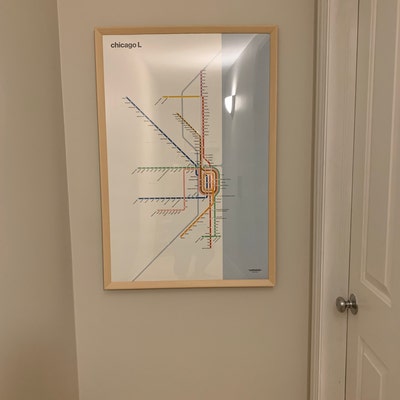 Chicago L Subway Map / CTA / Minimal Poster Print / Subway Style Wall ...