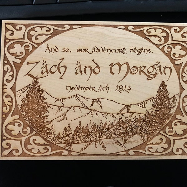 Lord of the Rings Quote Engraved Wood Sign Custom Lord of the Rings ...