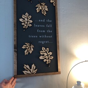 Fall Wood Sign, Fall Leaves, Fall Home Decor, Lasercut Wood Sign, Signs ...