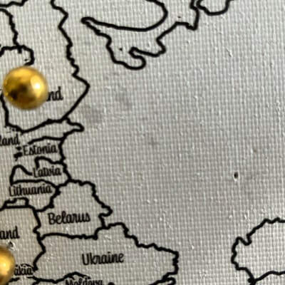 Push Pin Mini World Travel Map Countries Labeled Personalizable Cork ...