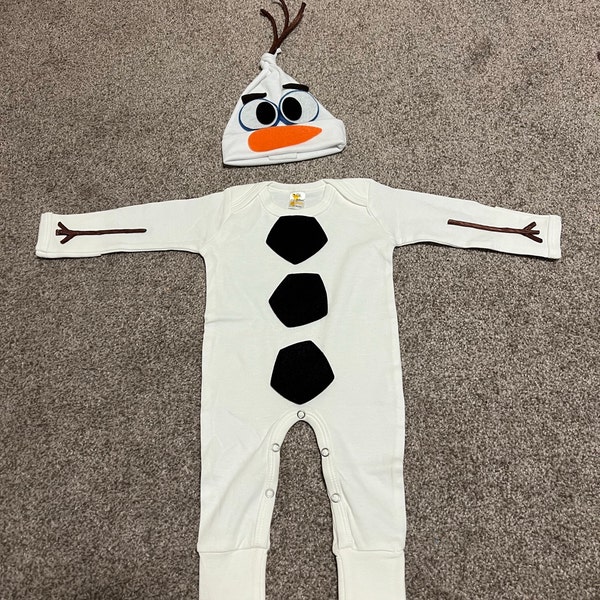 Olaf Inspired Snowman Costume for Baby and Infant Size Newborn-18 ...