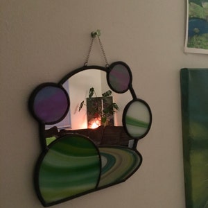 Trash Mirror Stained Glass Mirror Glass Wall Mirror Glass Art Garbage ...