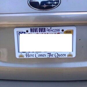 Move Over Princess Here Comes the Queen License Plate Frame, Snow White ...