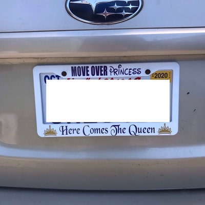 Move Over Princess Here Comes the Queen License Plate Frame, Snow White ...