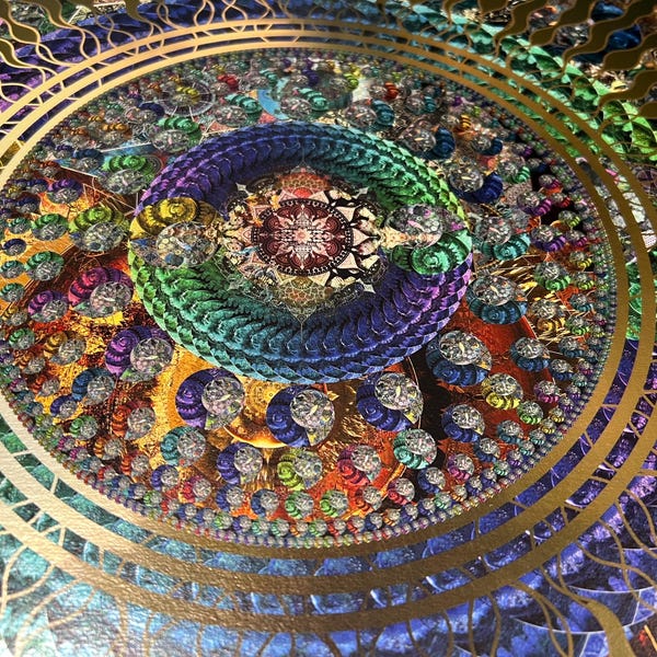 Calypso Unique Mandala Wall Art Print, Exquisite Sacred Geometry ...