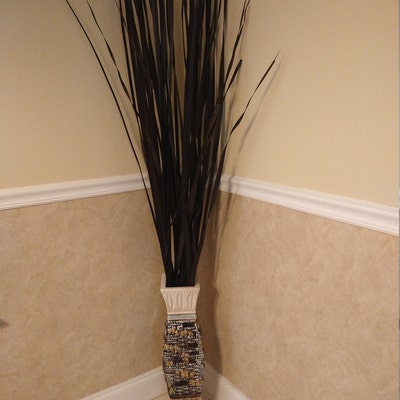 40 Black Cacho Palm Grass/branches/centerpiece Decor/ Winter Wonderland ...