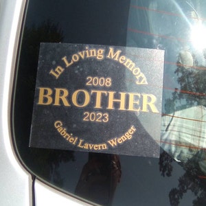 Personalized Im Loving Memory of Vinyl Window Decal Sticker Custom Text ...