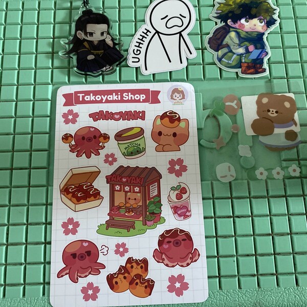 Sakura Bear Sticker Sheet Kawaii Stationery - Etsy