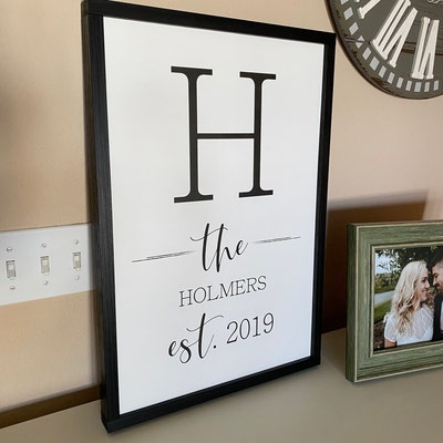 Last Name Letter Sign Established Sign Family Name Wood Sign Home Decor ...