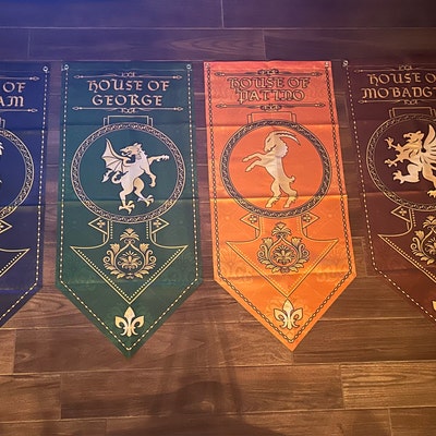 Customizable Big Size Medieval Style Family Pennants - Etsy