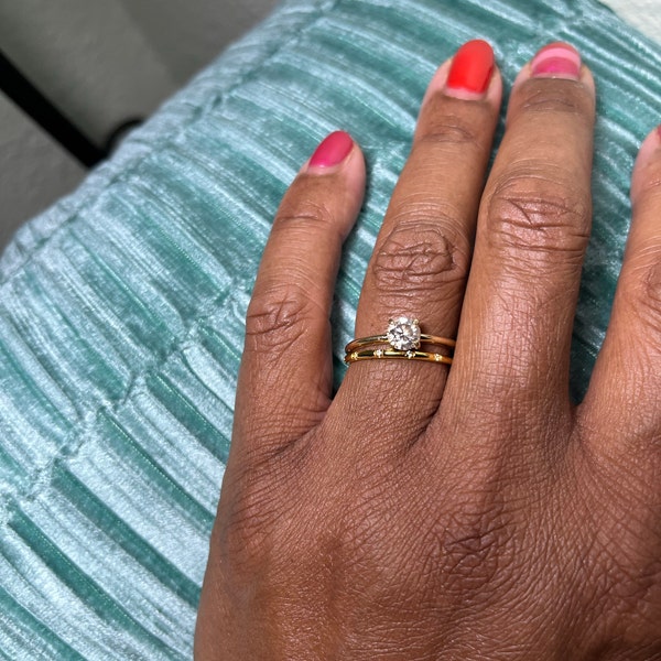Sprinkle Diamond Ring by Caitlyn Minimalist • Space Diamond Eternity ...