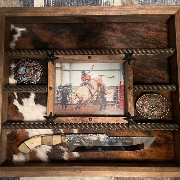 Belt Buckle Display Case With 8x10 Picture Frame - Trophy Display Case ...
