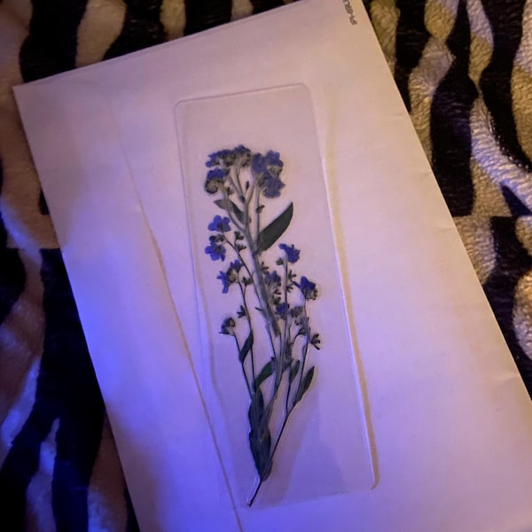 Forget-me-not Bookmark | Real Dried Flowers | Gift for Reader ...