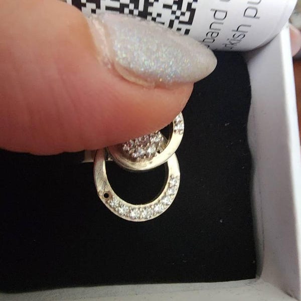 Motion Ring 2 Level 925 Sterling Silver Round Design Hypnosis Ring ...