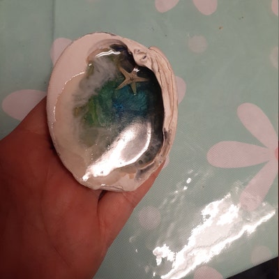 Ocean Inside a Shell Resin Art for Beach Lovers Original - Etsy