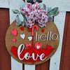 Hello Spring Wood Round Sign SVG, Wildflowers Door Hanger SVG ...