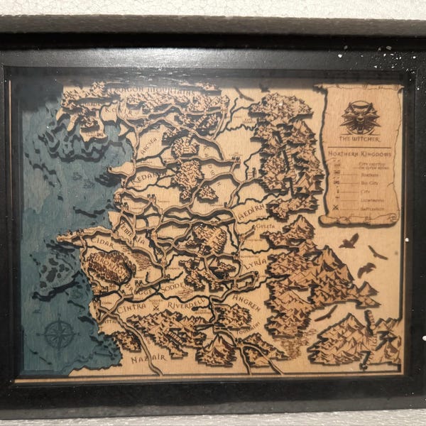 Northern Lands 3D Wood Map - Etsy