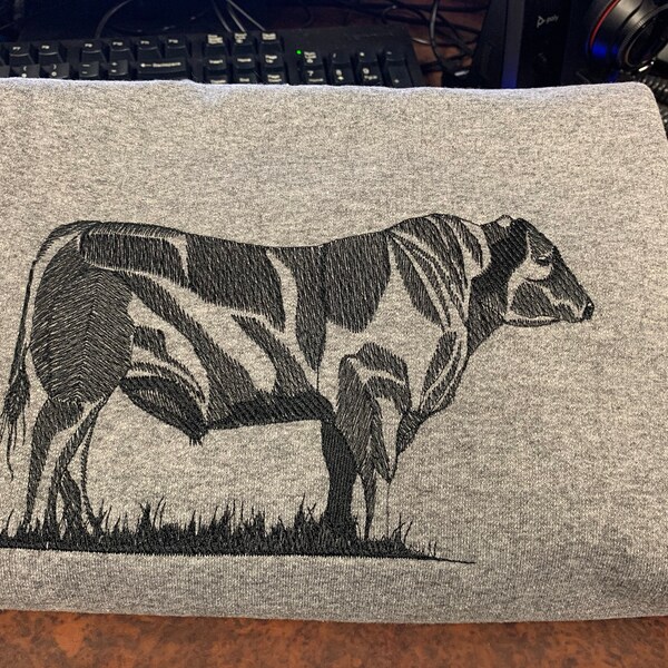 Steer Outline Cow - Machine Embroidery Design - Etsy