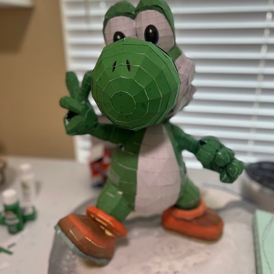 Super Mario Yoshi Papercraft 3D, Pepakura PDF, Polygonal Paper ...