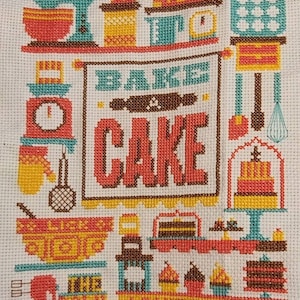 Bake a Cake Cross Stitch Pattern digital Format PDF - Etsy