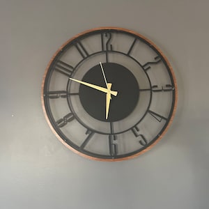 Black Rectangle Metal Wall Clock, Modern Large Wall Clock, Oversize ...