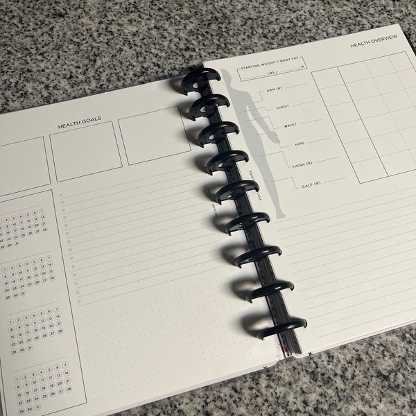 Undated Monthly Planner Printable • Split Page Layout • 7 "x 9.25" HP ...