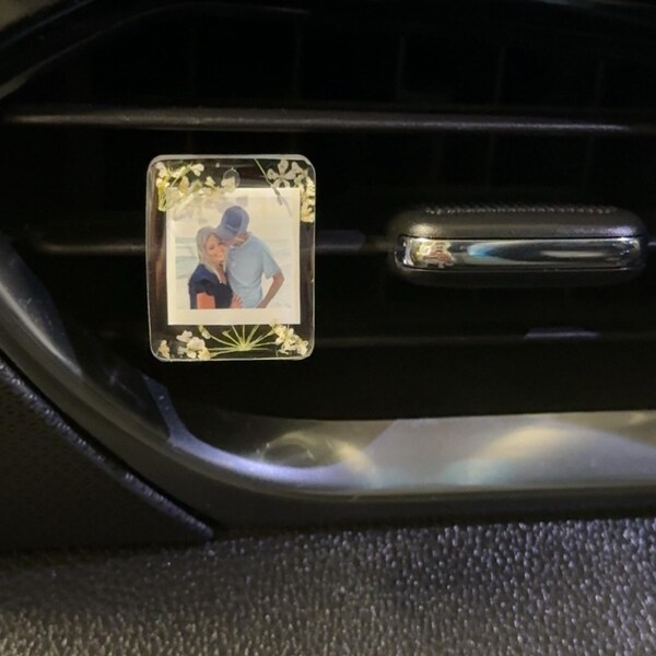 Mini Personalized Resin Photo Car Vent Clip, Anniversary/couples Gift ...