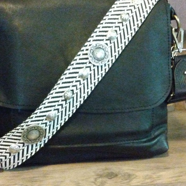 Boho Metal Studded Bag Strap | Ethnic Handbag Strap | Shoulder Strap ...